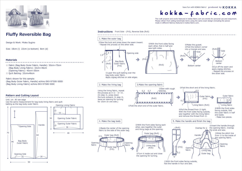 Enjoy It With A Variety Of Wardrobes – Fluffy Reversible Bag – Sewing ...
