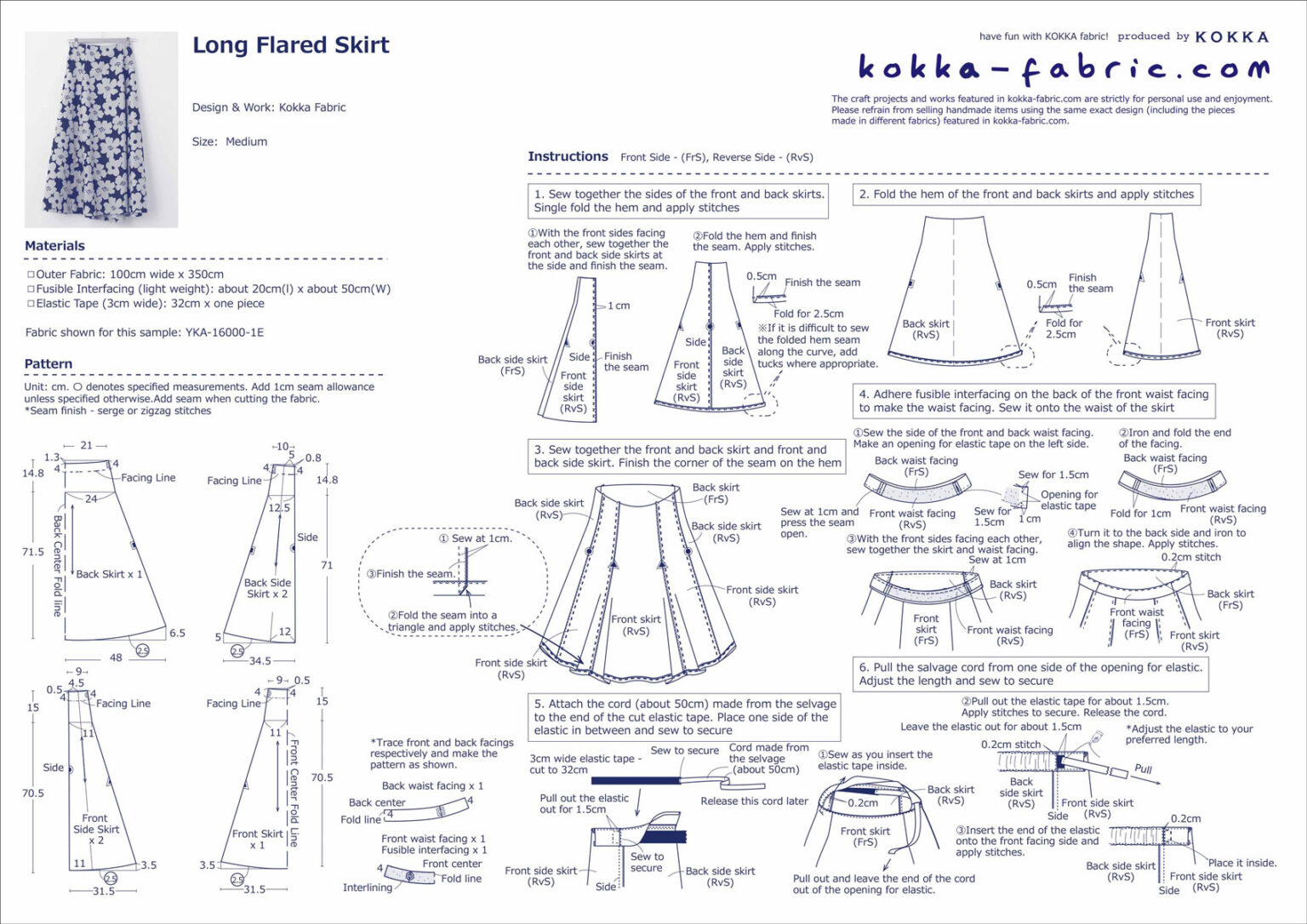 Long Flared Skirt – Free Sewing Tutorial | FREE SEWING TUTORIALS ...