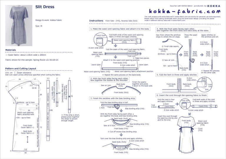 Slit Dress with a Fun Option for a Layered Look – Sewing Instructions ...